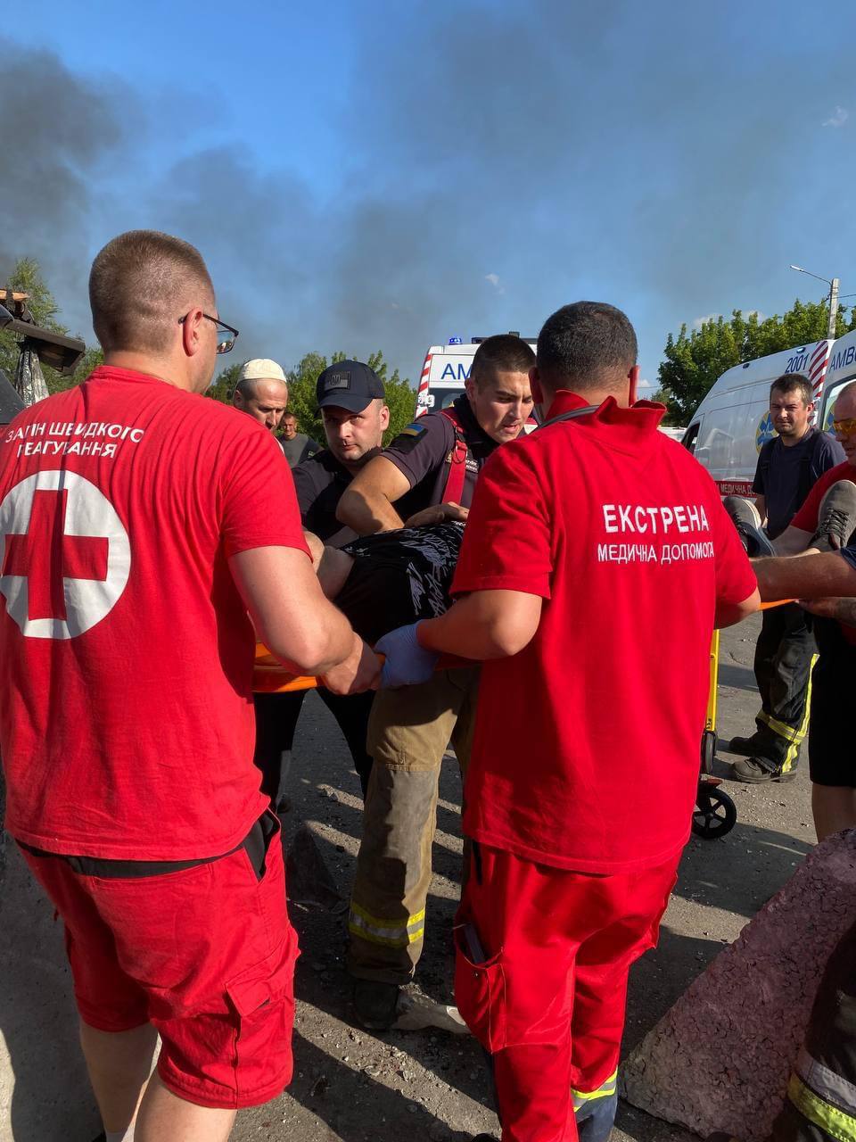 In the Kharkiv region, the emergency response team from the Krasnohrad ...