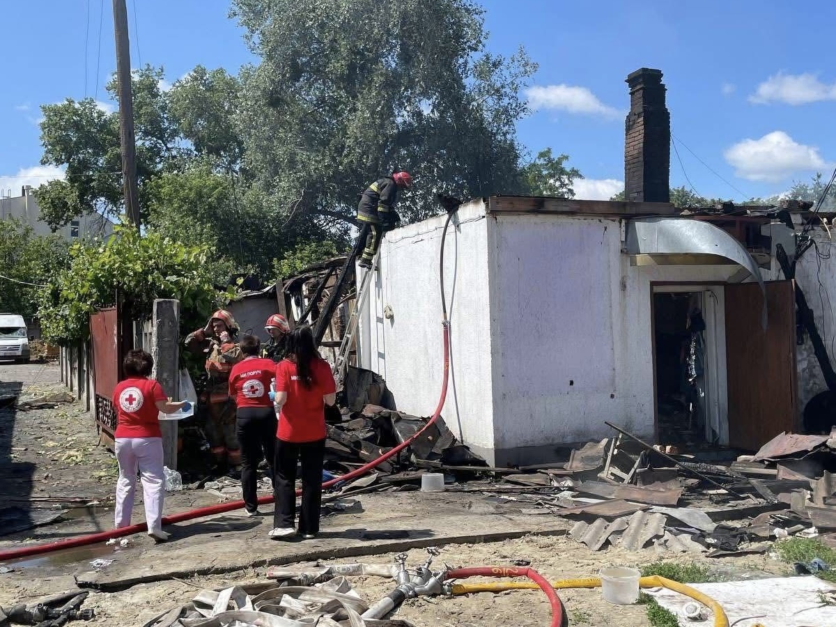 The Ukrainian Red Cross Team Provides Assistance at the Site of the ...
