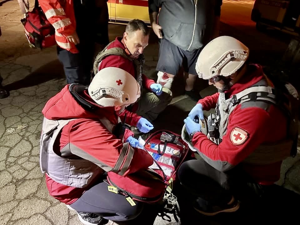 The Ukrainian Red Cross provided assistance at the sites of the strikes ...