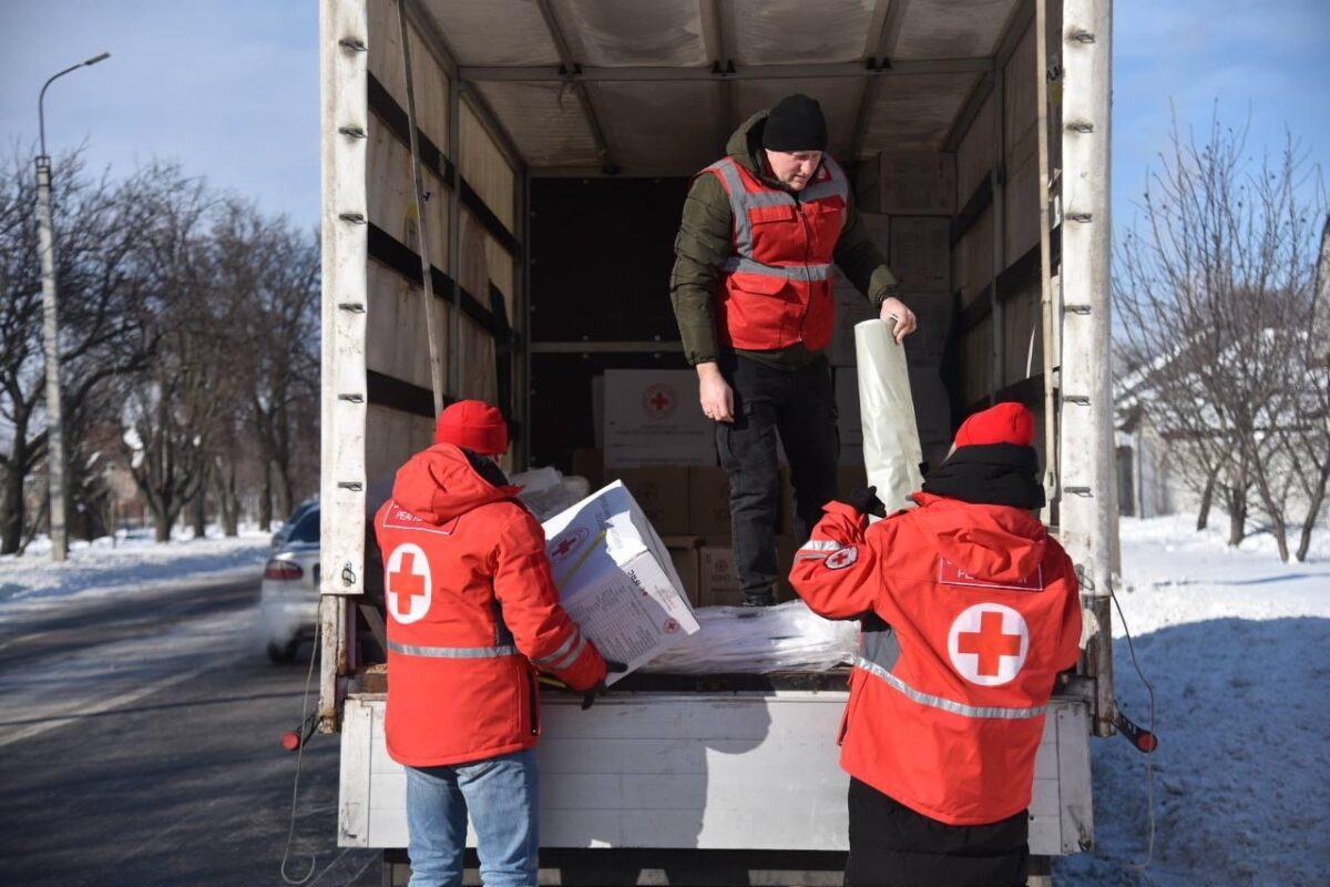 Cherkasy: The Ukrainian Red Cross team is providing assistance at the ...