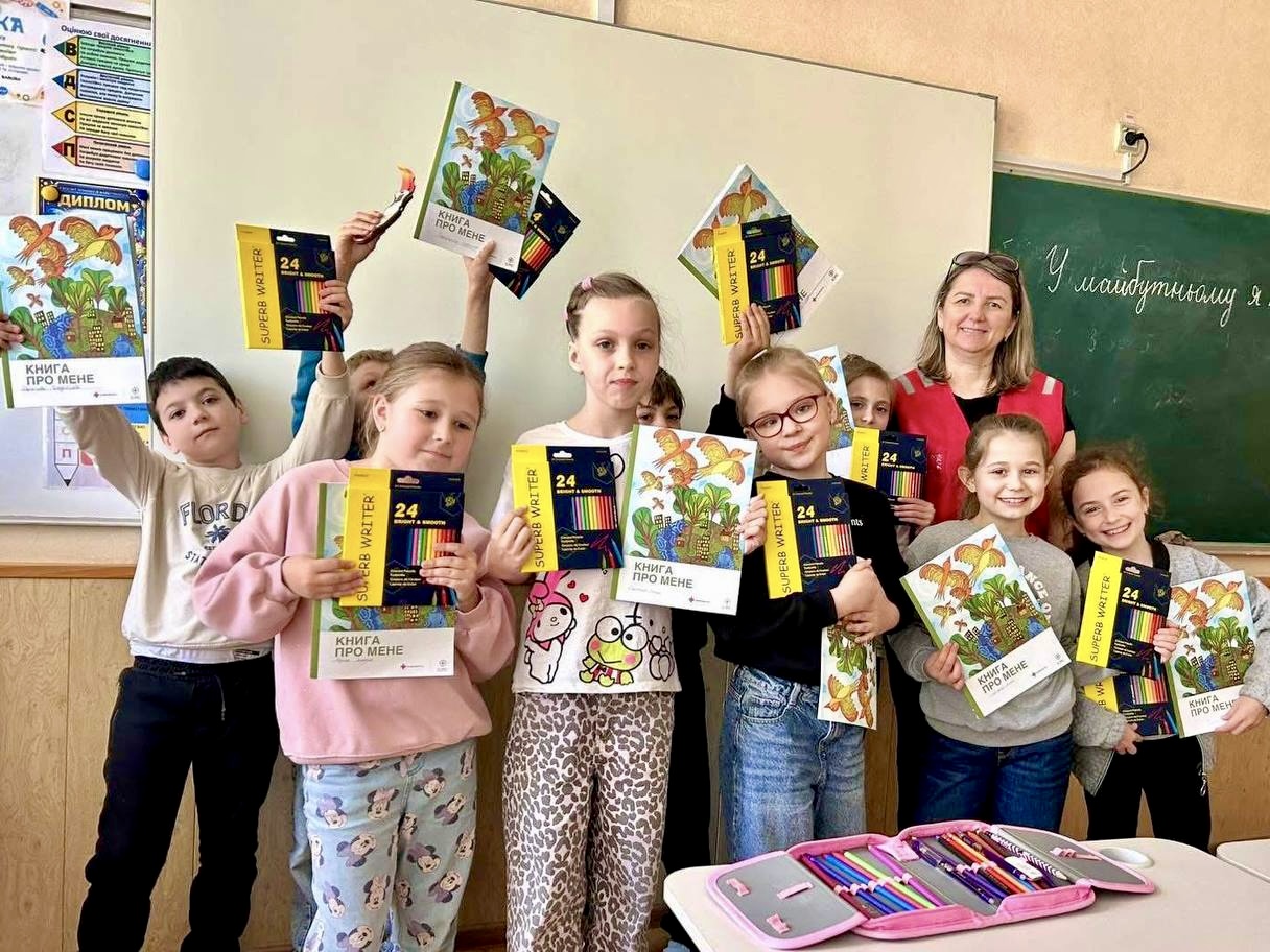 The Ukrainian Red Cross is implementing the Book About Me programme ...